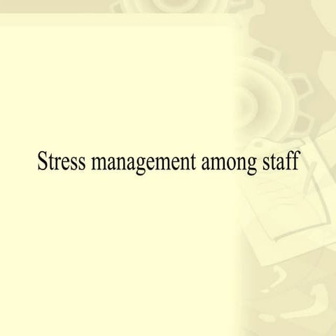 Stress management |Types of stress | PPTX