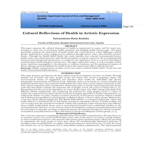 Cultural Reflections of Health in Artistic Expression (www.kiu.ac.ug) | PDF