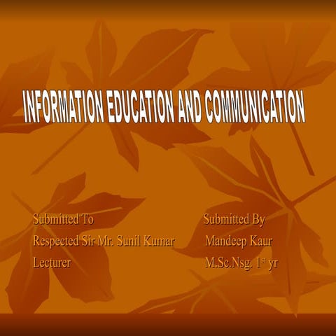 6.2 IEC COMMUNITY HEALTH NURSING DEPARTMENT | PPT