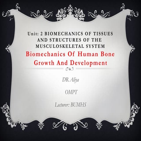 6.. biomechanics of bone sub topic of biomechanics of structure of the ...