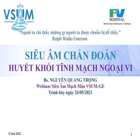6.1. Sieu am chan doan huyet khoi tinh mach ngoai vi (VSUM-GE 2021 ...