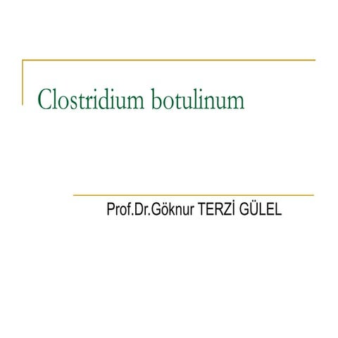 6.1.Clostridium botulinum toksin birikimi | PPT