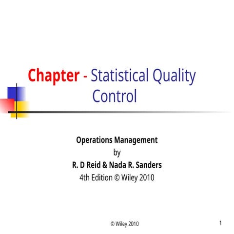 Statistical Quality Control- Operations management | PPT