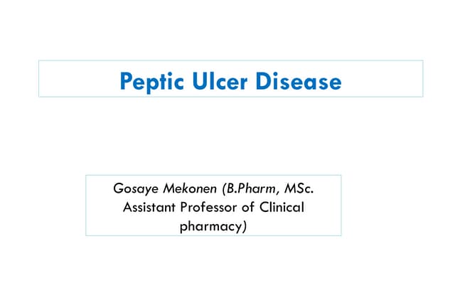 Peptic ulcer disease(PUD) | PPTX