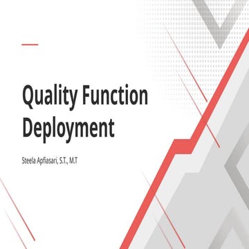 Presentasi materi Quality Function Deployment | PPTX