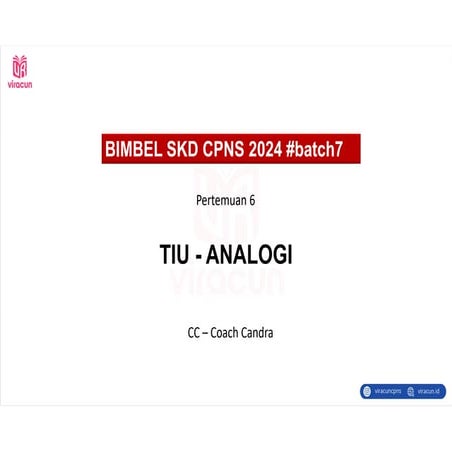 6. PPT Analogi - Viracun Batch 7 sippppdf | PDF