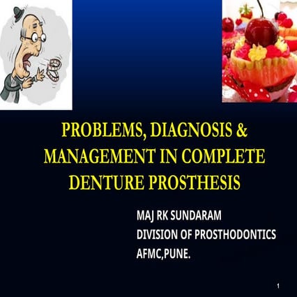 the Complete denture problems and solutions | PPT
