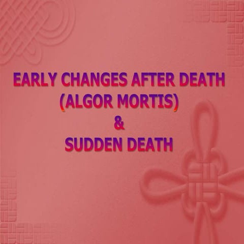 algor mortis or cooling of body after death THANATOLOGY | PDF