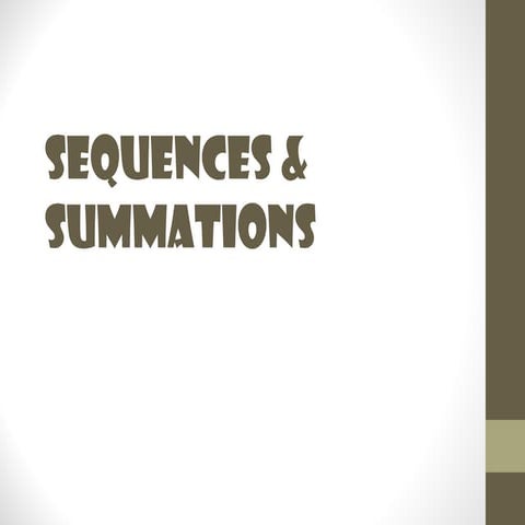 Sequences and summations Discrete structures.ppt