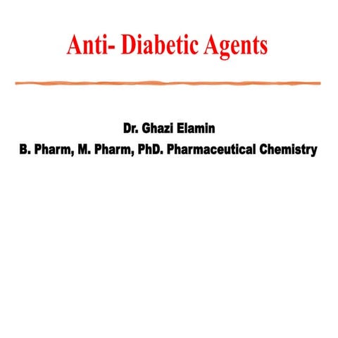 6. Anti- Diabetic Agents 1.pptx......... | PPTX