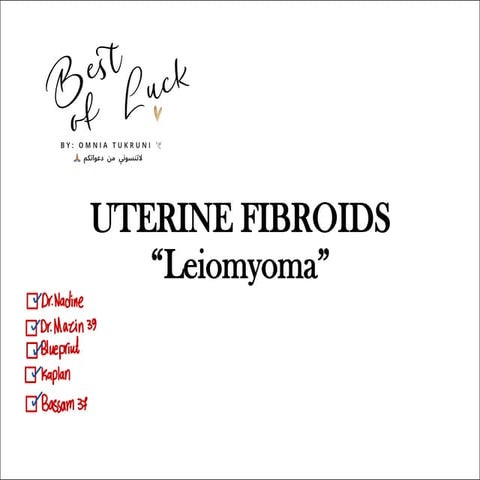 6.UTERINE FIBROIDs with all types of fibroid | PDF