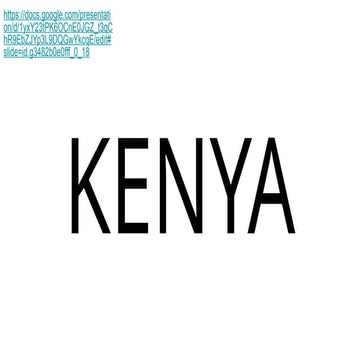 A pptx by Korean 6th graders about Kenya | PPTX