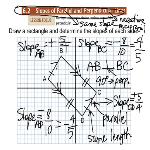 6.2 Parallel and Perpendicular Slopes notes | PPT