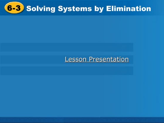 Systems Of Linear Equations In Three Variables Ppt 1463