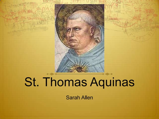 St. Thomas Aquinas Philosophy | PPTX | Christianity | Religion ...