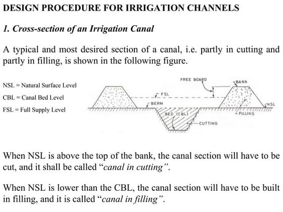 Design of Lined Canal and Canal Lining | PPTX | Geology | Science