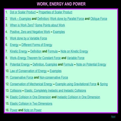 6-a-work-energy-power.ppt for class 11 cbse physics | PPT