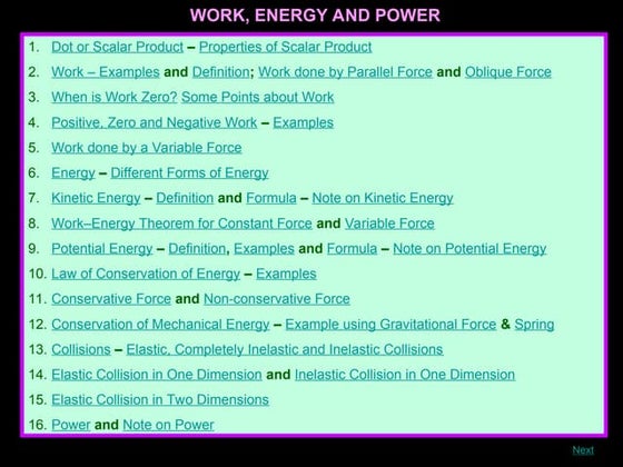 IIT JEE NOTES work, energy and power BY ANURAG TYAGI CLASSES | PDF