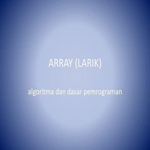 6 adp array (larik) - copy | PPT