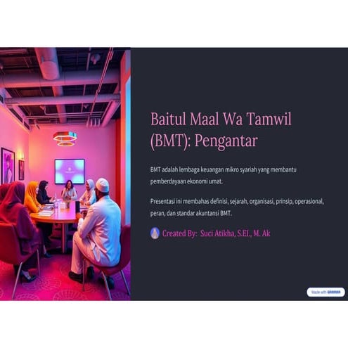 Materi Baitul Mal Wat Tamwil - Suatu Pengantar | PDF