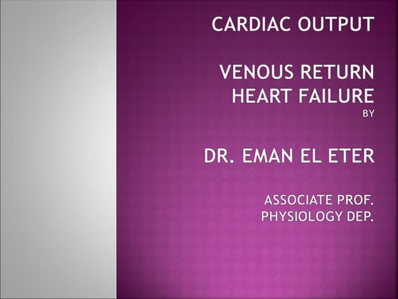 cardiac output | PPTX | Heart and Cardiovascular Diseases | Diseases ...