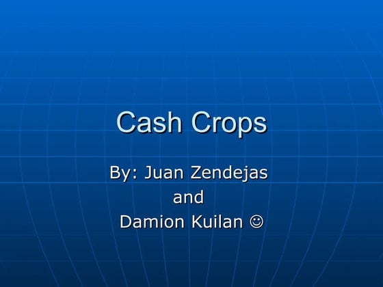 12 Cash Crops From The Thirteen Colonies | PPT