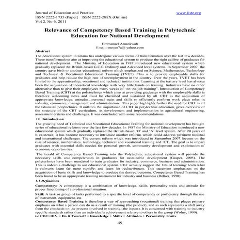 6.cbt for iiste -49-58 | PDF | Education industry | Industries