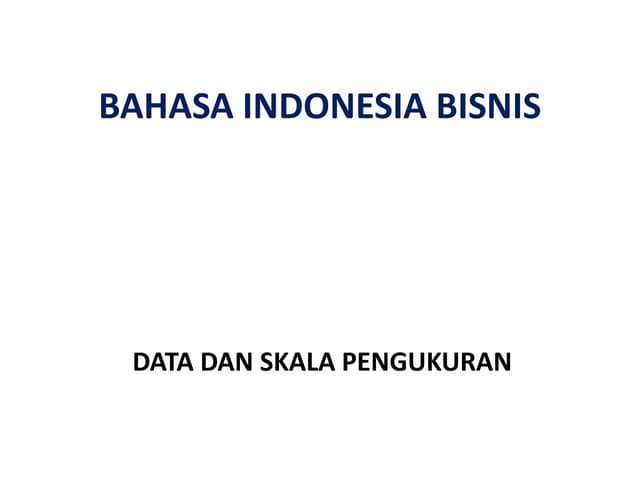 Data dan jenis data | PPTX