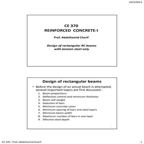 Lec07 Analysis and Design of Doubly Reinforced Beam (Reinforced ...