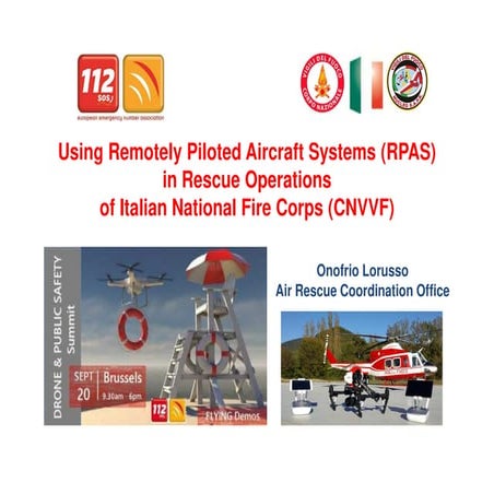 Drones in rescue operations of the Italian National Fire Corps | PDF