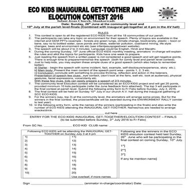 6 eco kids elocution contest | DOC