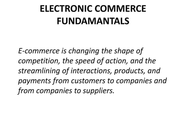 Chapter 9 e-commerce systems | PPTX