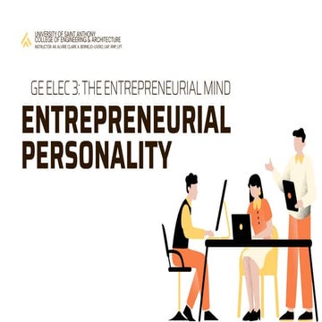 ENTREPRENEURIAL PERSONALITY - Entrep Mind | PDF