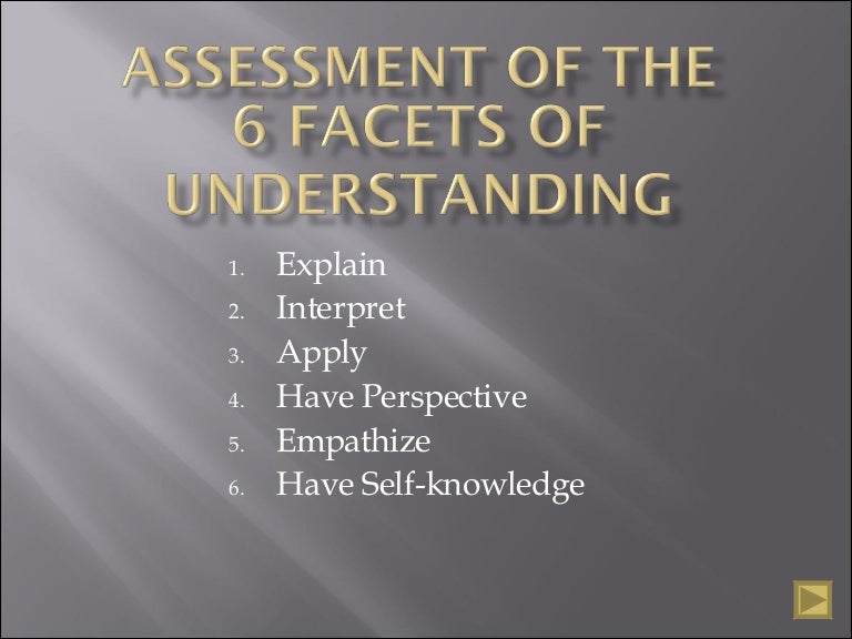 The 6 Facets Of Understanding A Definition For Teachers