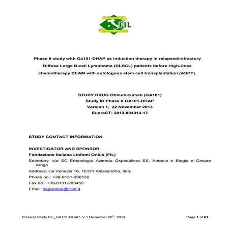 6 fil ga101-dhap-protocol-v.-1-22-novembre-2013 | PDF