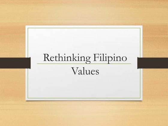 The filipino cultural values | PPT