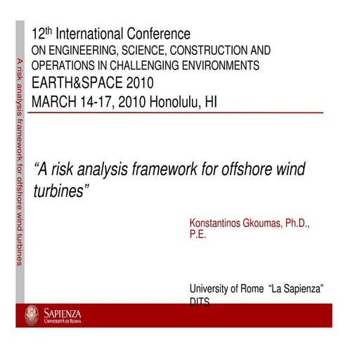 6 - A Risk Analysis Framework for Offshore Wind Turbines - Gkoumas | PDF
