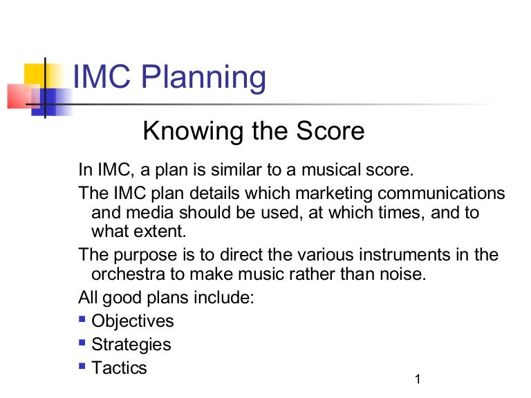 imc planning