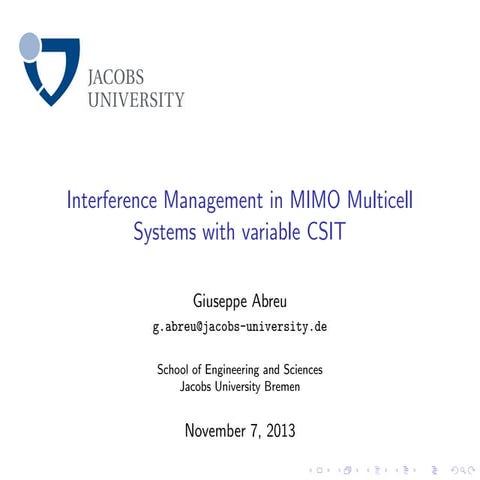 6 Interference Management In Mimo Multicell Ppt