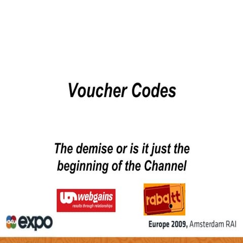 Voucher Codes: Promotional Marketing | PPTX