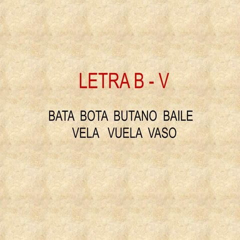 Palabras con B y con V | PPT