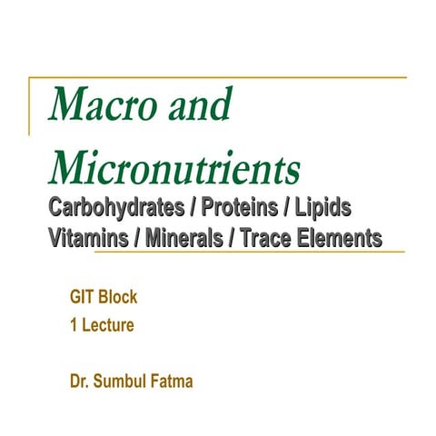 Nutrients macro and micro nutrients ..... | PPT