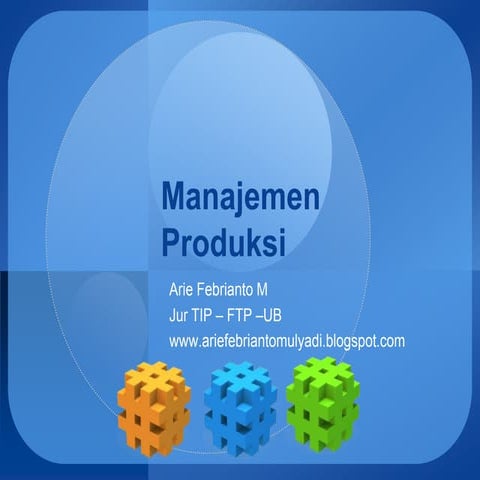 6. manajemen produksi | PPTX