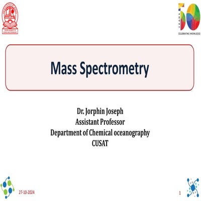 Mass spectroscopy | PPTX