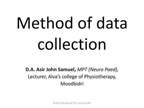 Method Of Data Collection Ppt
