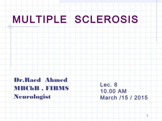 ICD-10 Codes for Multiple sclerosis (MS) | PDF