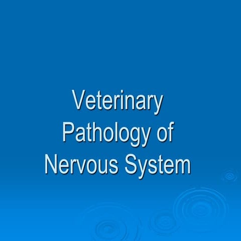 Pathology of nervous system | PPT