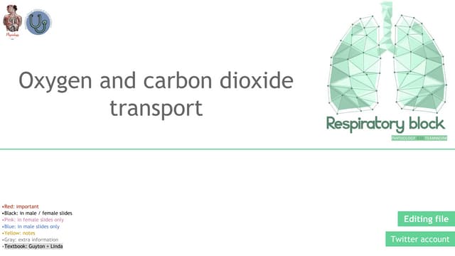 Transport of oxygen and carbon dioxide in blood | PPTX