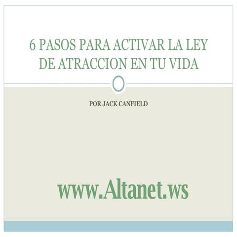 Ley de la atraccion | PPTX