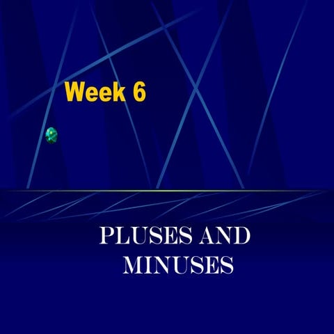6 pluses and minuses | PPT